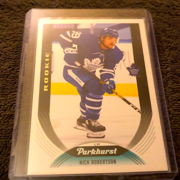 NHL | Other | Nick Robertson 2202 Parkhurstrookie Cardmaple Leafs ...